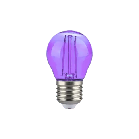 Bombillo Led E27 G45 Filamento Fullwat Morado 45 mm x 90 mm ...