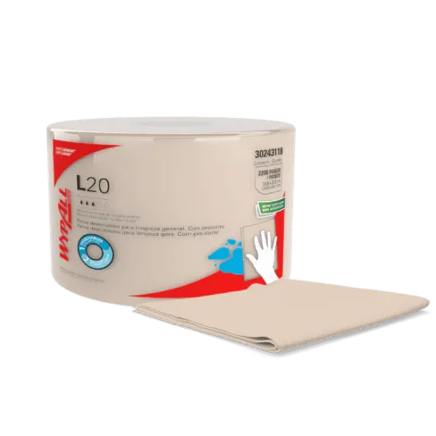 Paños de Limpieza General Desechables L20 Rollo Jumbo WypAll Blanco ...